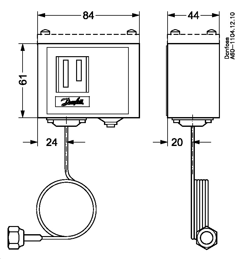 DANFOSS 060-110566 KP1 -0.2...7.5BAR VACUUM PRESSURE PRESSOSTAT ...